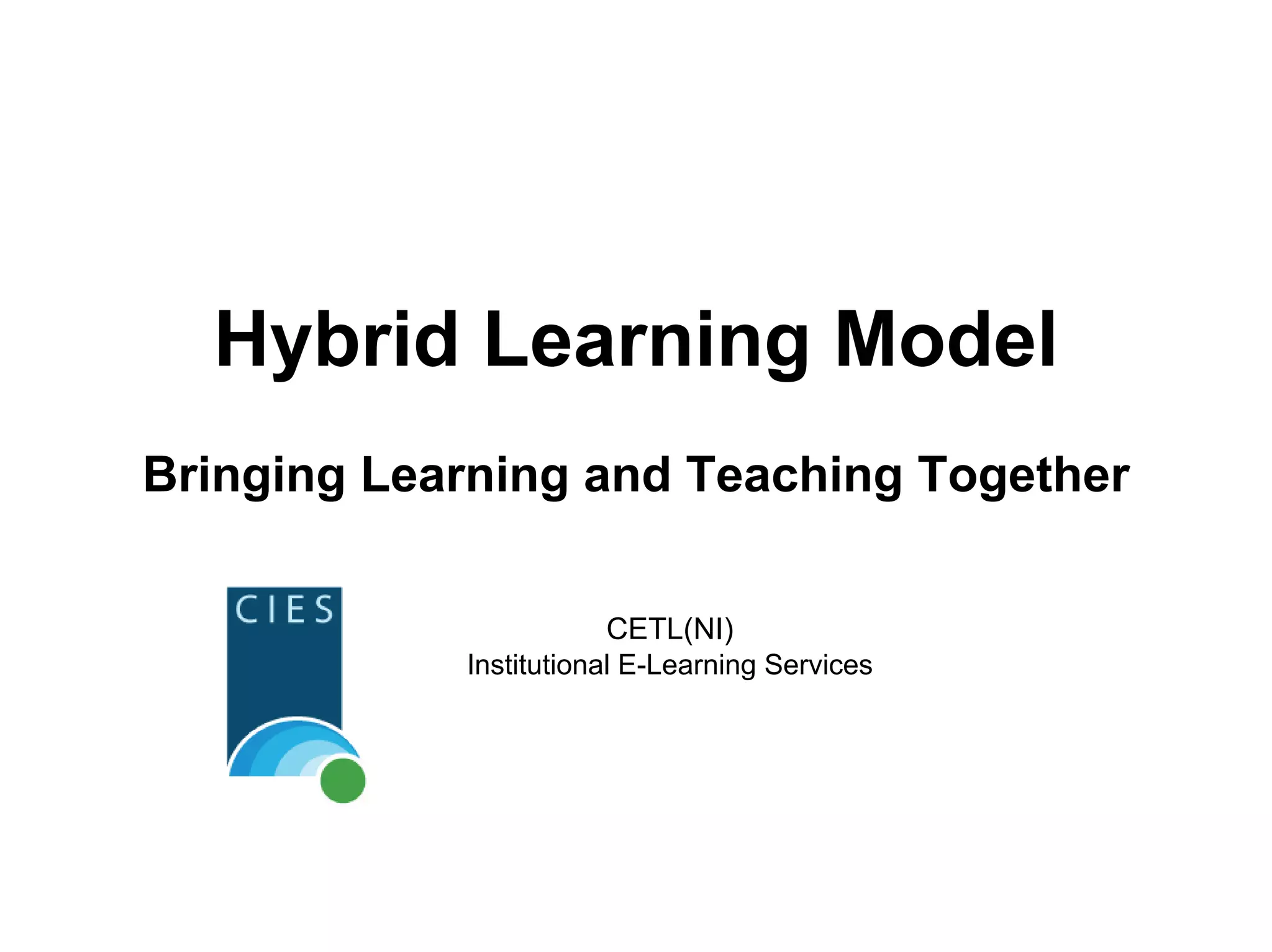 Hybrid Learning Model | PDF