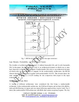 Hybrid lut multiplexer fpga logic architectures
