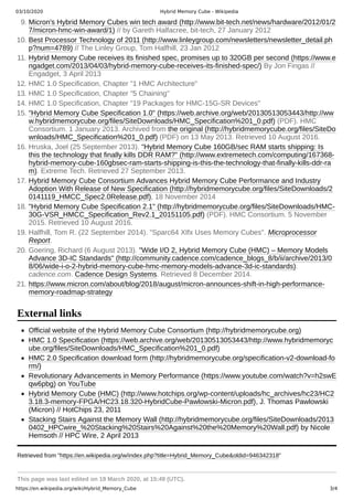 Hybrid Memory Cube : Notes | PDF