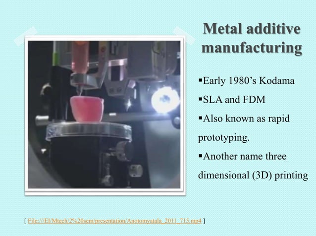 HYBRID METAL ADDITIVE MANUFACTURING | PPTX | Technology & Computing