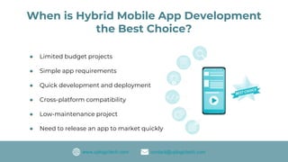 Hybrid Mobile App Development. Why and When to Choose? | PPT