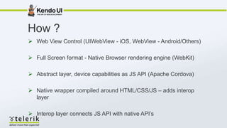 Hybrid mobile app with kendo ui mobile | PPT