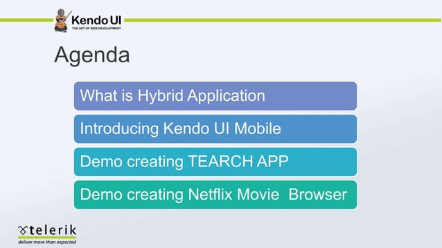 Hybrid mobile app with Kendo UI Mobile | PPTX Hybrid mobile app with Kendo UI Mobile | PPTX