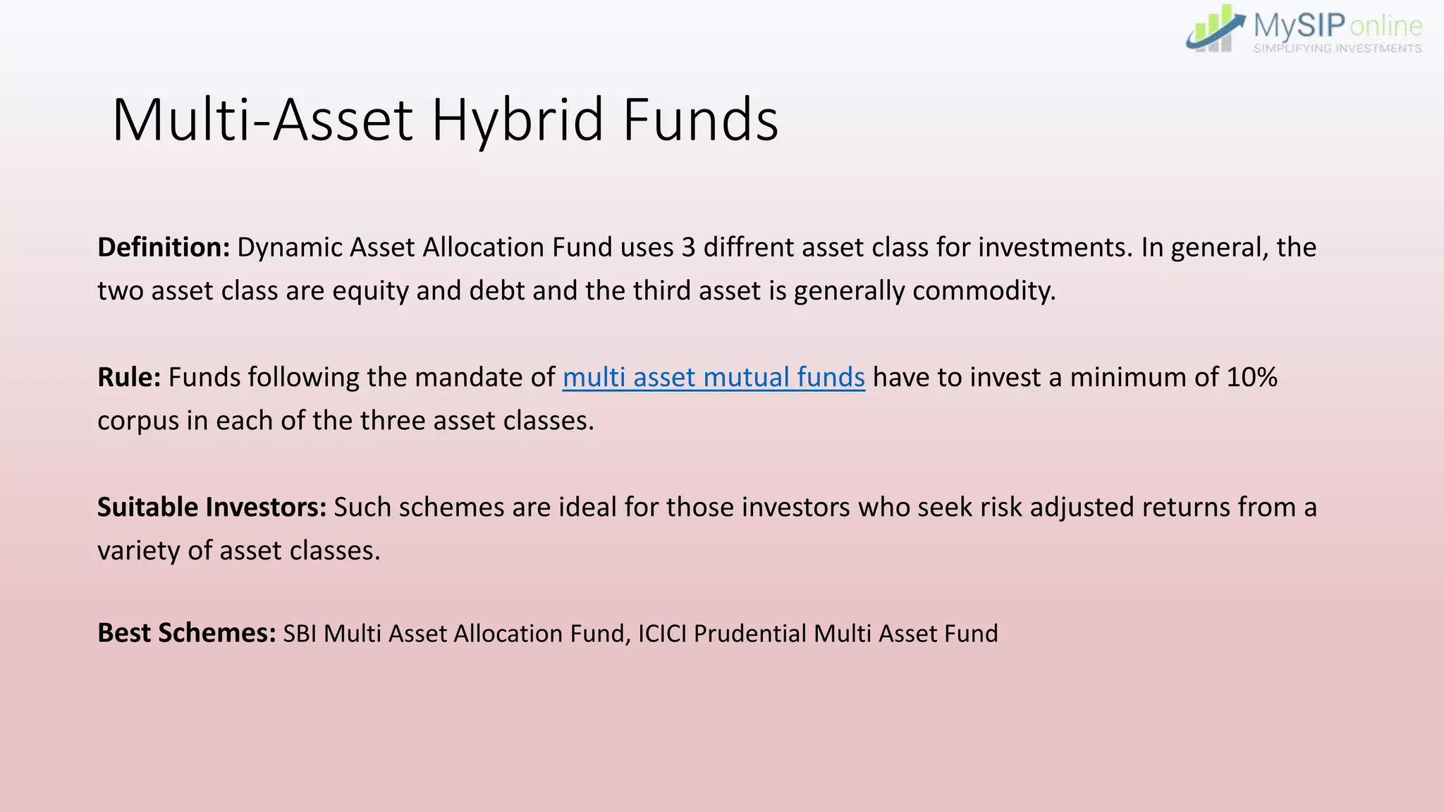 Hybrid Mutual Funds and Its Types | PPTX
