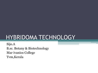 Hybridoma technology | PPTX