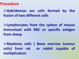 Hybridoma technology for m ab production | PPTX