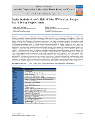 Hybrid optimization of pumped hydro system and solar- Engr. Abdul-Azeez.pdf