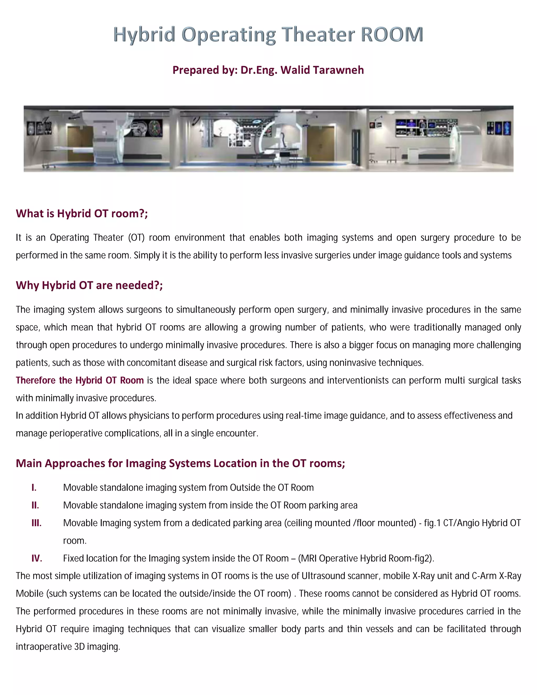 HYBRID OPERATING THEATER ROOM | PDF