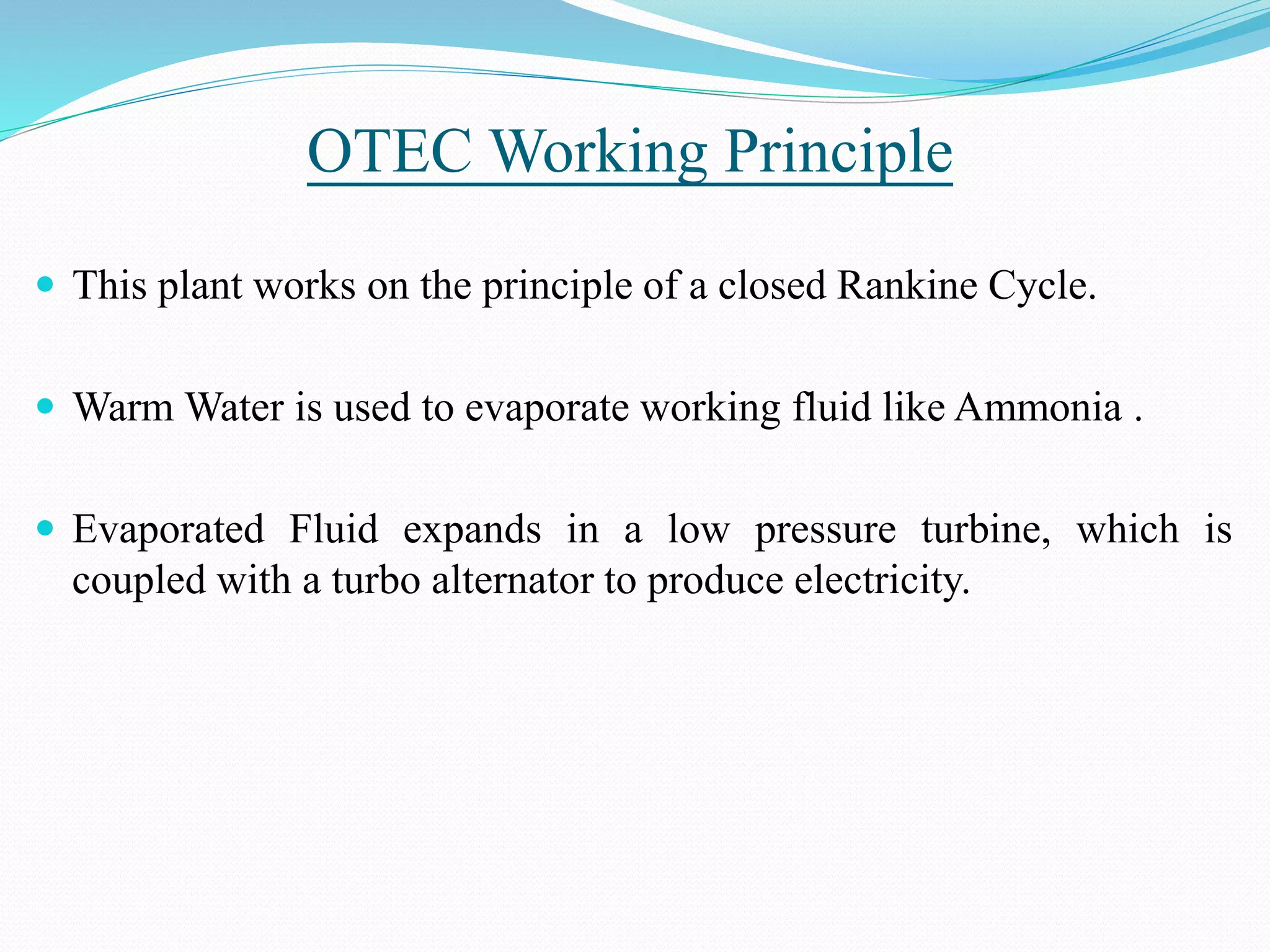 Hybrid OTEC power plant presentation | PPTX