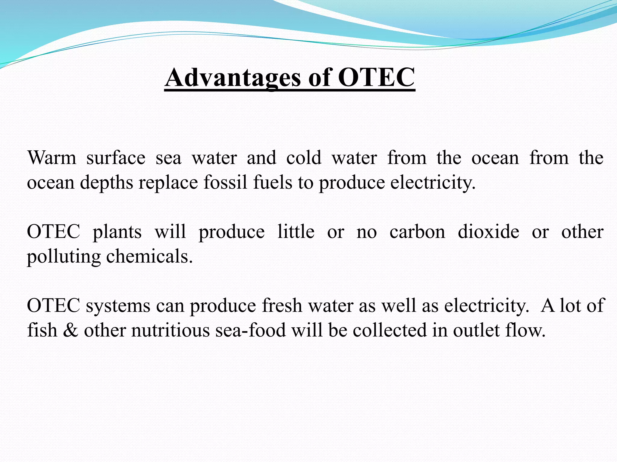 Hybrid OTEC power plant presentation | PPTX