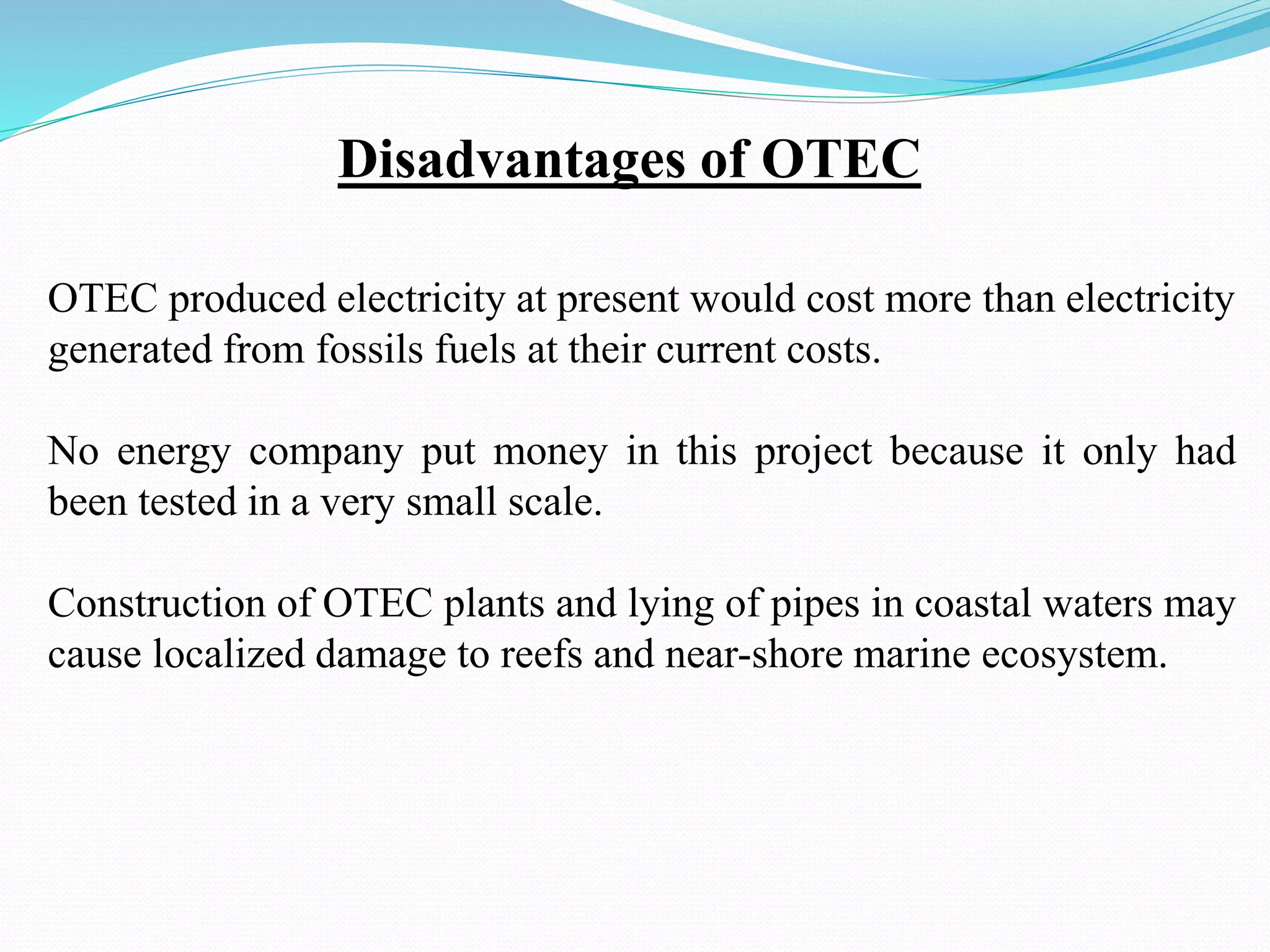 Hybrid OTEC power plant presentation | PPTX