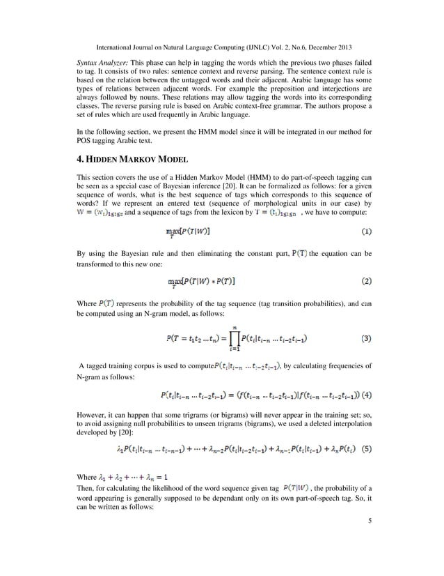 Hybrid part of-speech tagger for non-vocalized arabic text | PDF