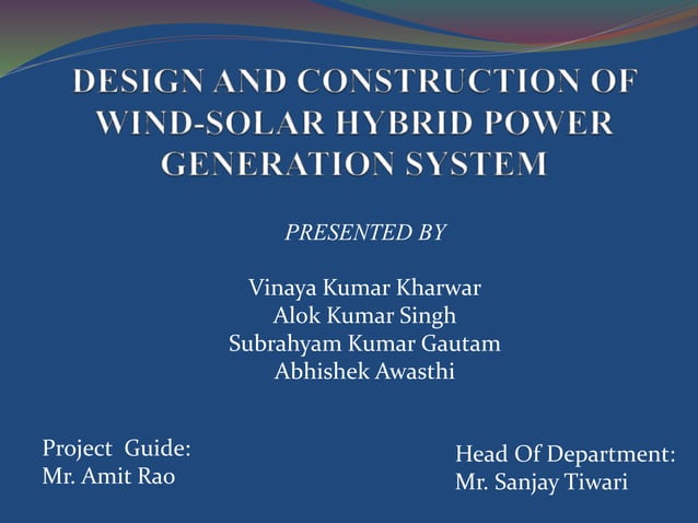 Hybrid power generation system | PPTX | Power and Energy Industry ...