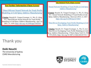Hybrid Predictive Modelling of Geometry with Limited Data in Cold Spray ...