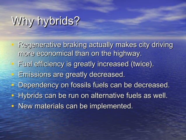Hybrid Cars Presentation | PPT | Automotive Industry | Industries