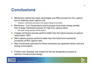 Hybrid membrane - low temperature process for post combustion capture | PDF