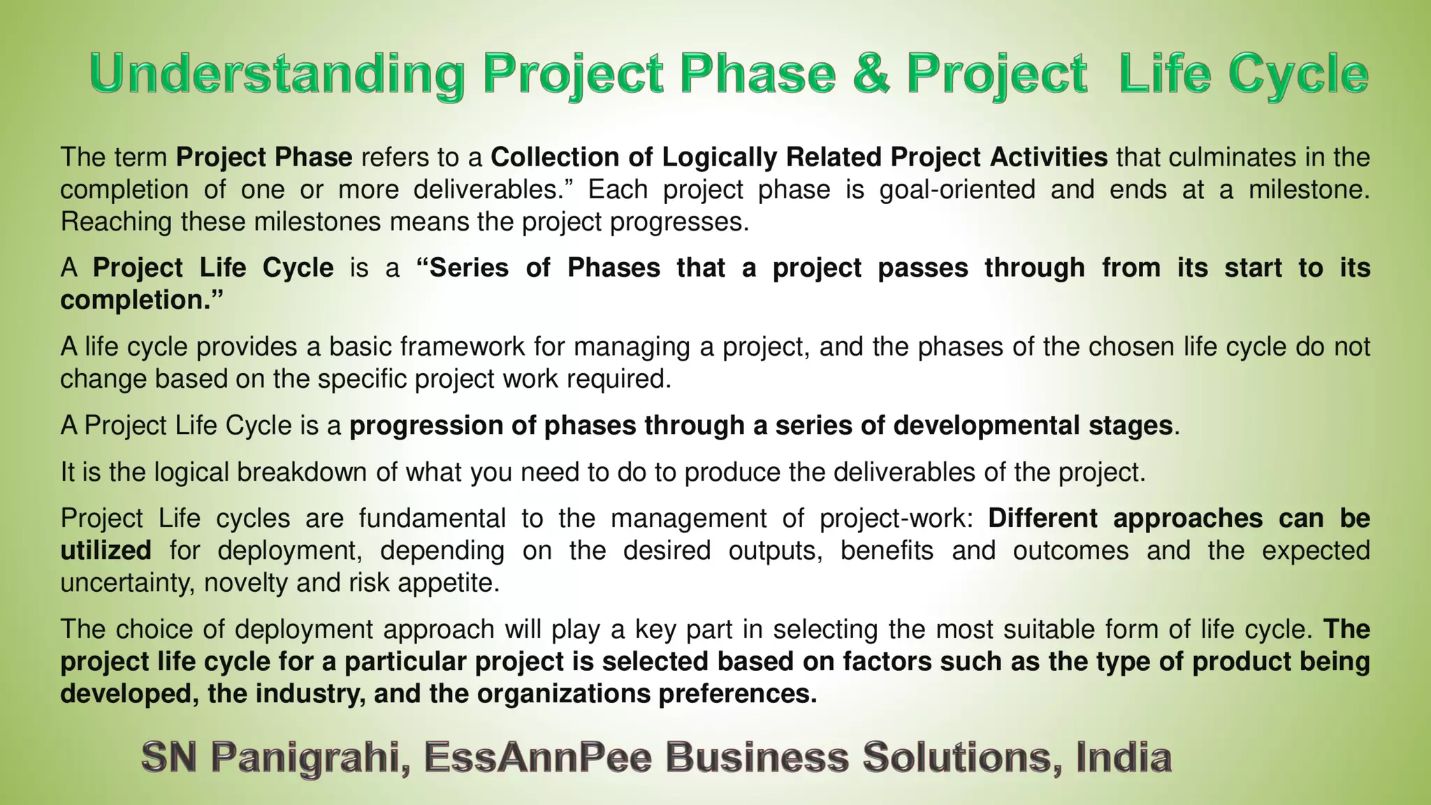Hybrid Project Life Cycle - By SN Panigrahi | PDF