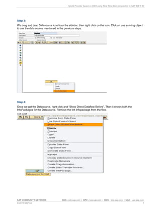 Hybrid provider based on dso using real time data acquisition in sap bw 7.30