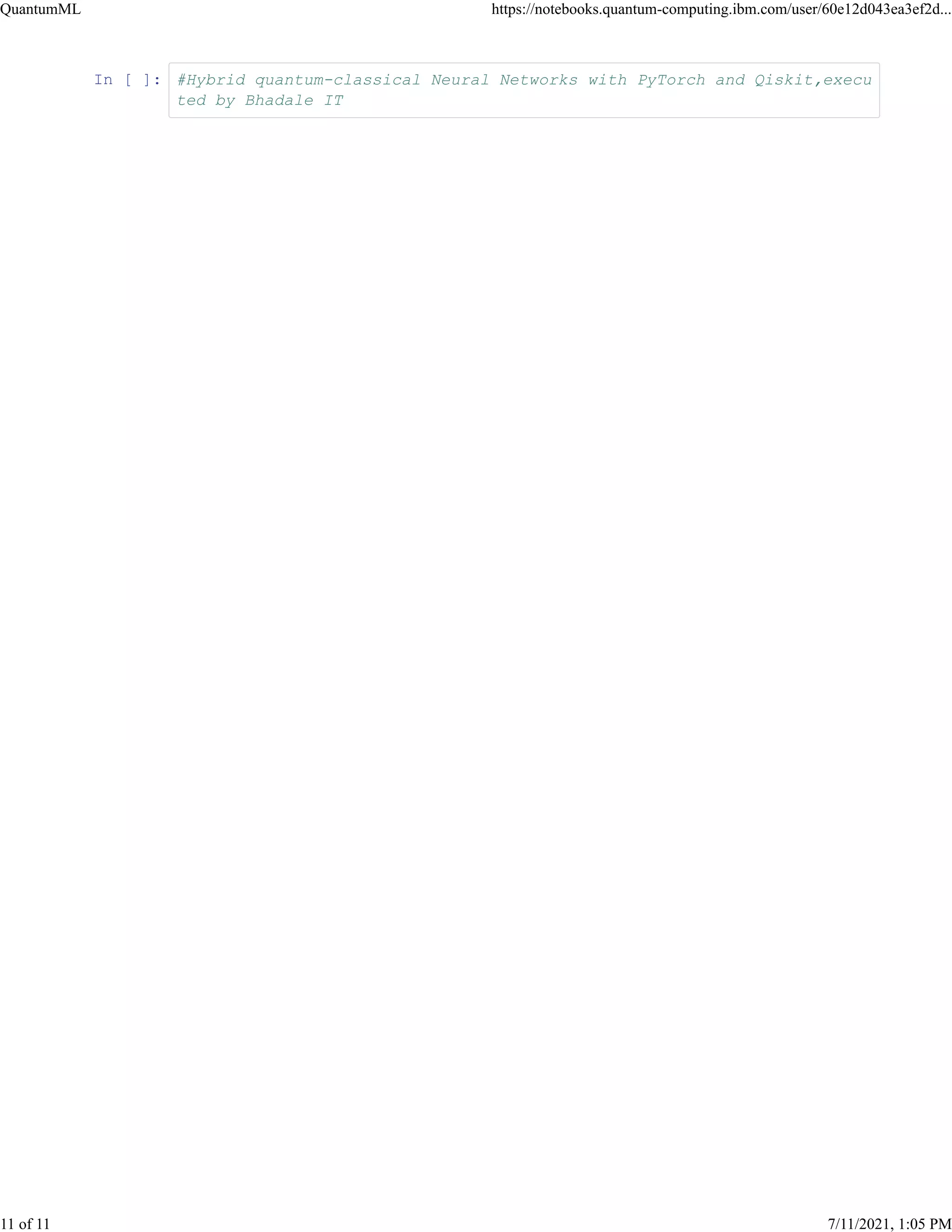 Hybrid quantum classical neural networks with pytorch and qiskit | PDF ...