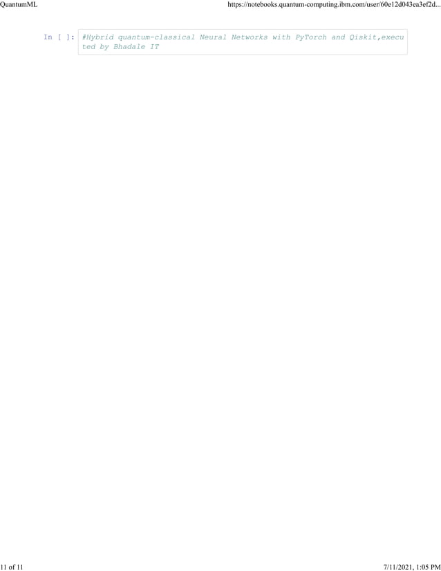 Hybrid quantum classical neural networks with pytorch and qiskit | PDF ...