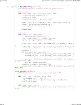 Hybrid quantum classical neural networks with pytorch and qiskit | PDF ...