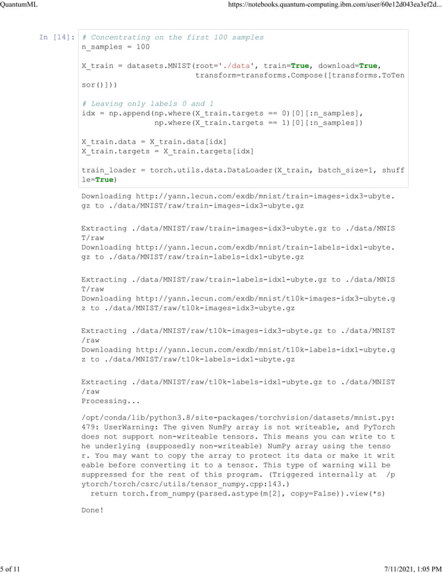 Hybrid quantum classical neural networks with pytorch and qiskit | PDF ...