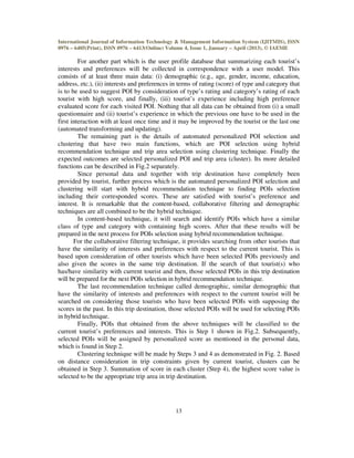 Hybrid recommendation technique for automated personalized poi selection | PDF