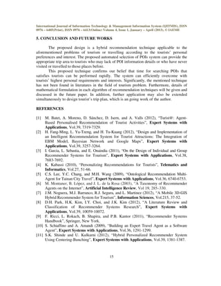 Hybrid recommendation technique for automated personalized poi selection | PDF