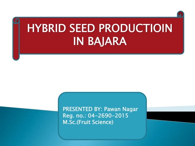 Hybrid seed production | PPTX