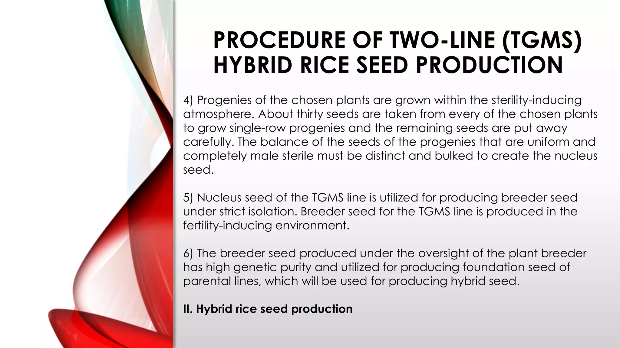 Hybrid seed production and two line production (1) | PDF