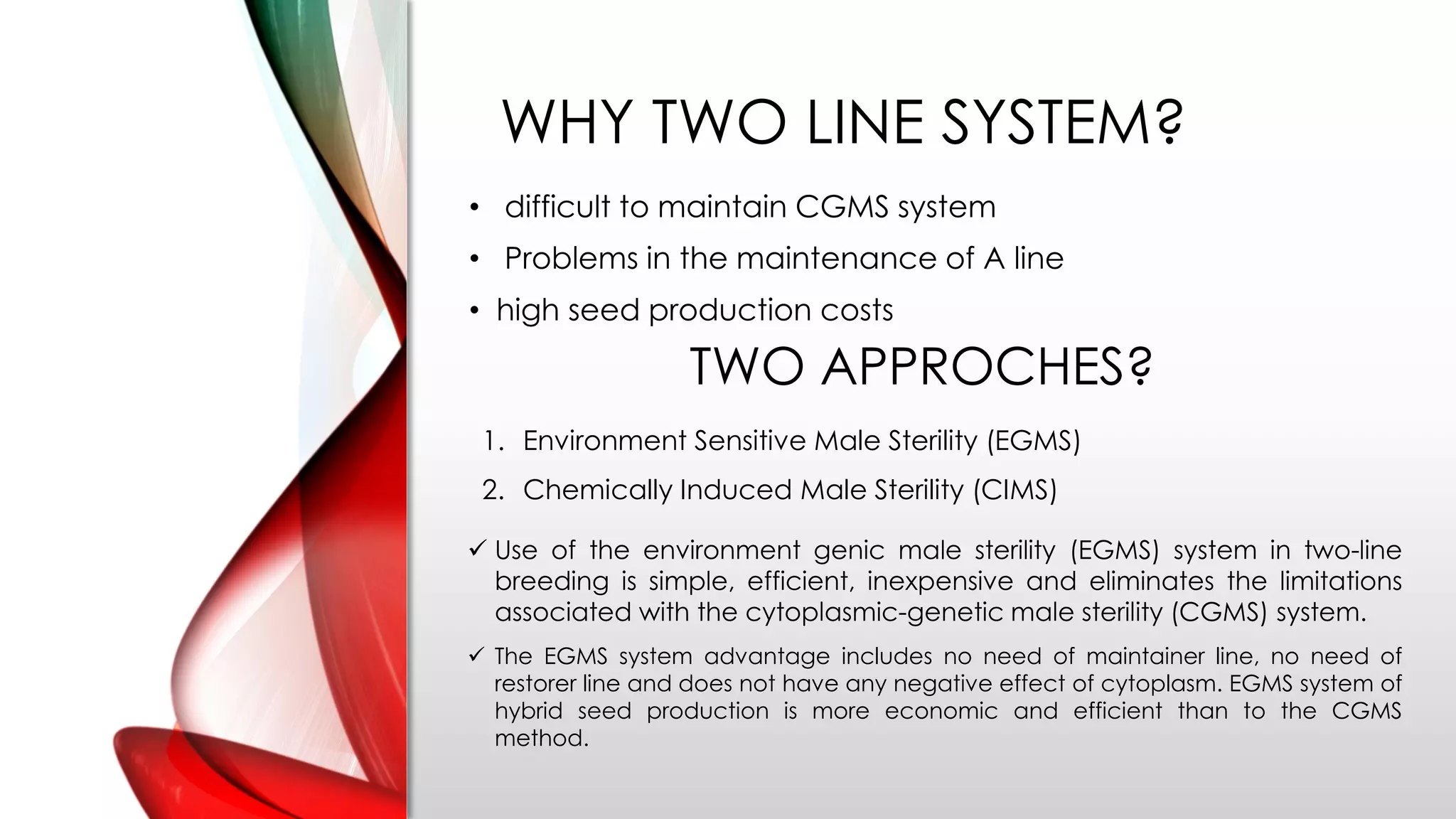 Hybrid seed production and two line production (1) | PDF
