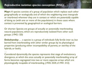 Hybrid species - talk delivered at Göttingen | PPT | Genetics | Science