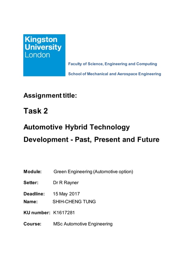 Automotive Hybrid Technology Development - Past, Present and Future | PDF