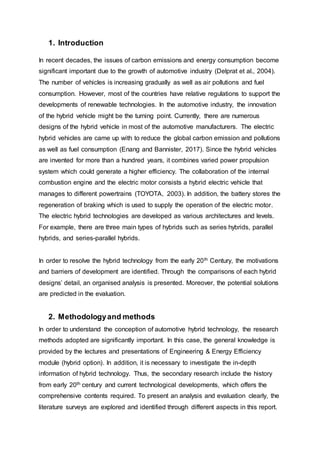 Automotive Hybrid Technology Development - Past, Present and Future | DOCX