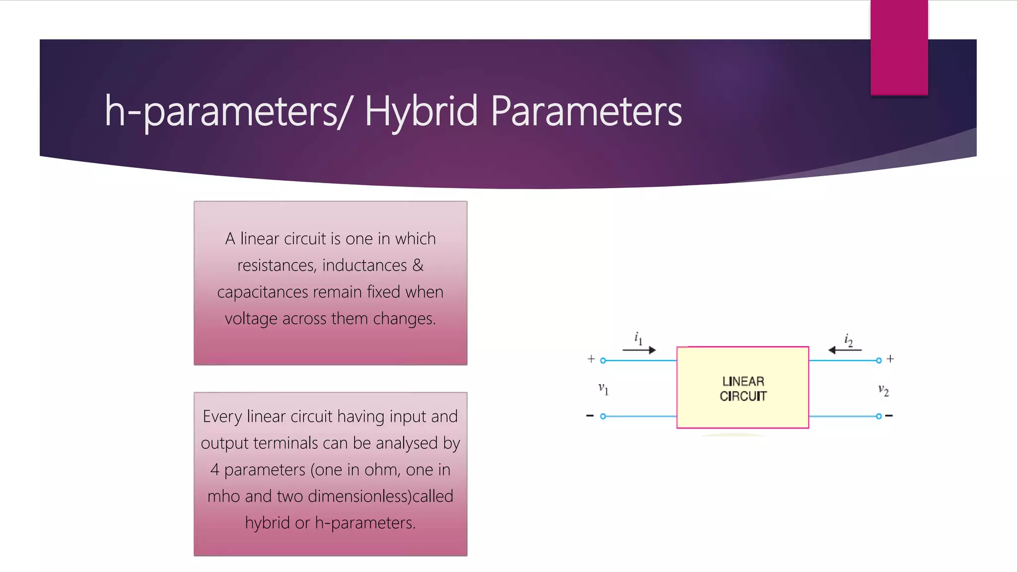 Hybrid Transistor Model with Two Port Network | PPTX