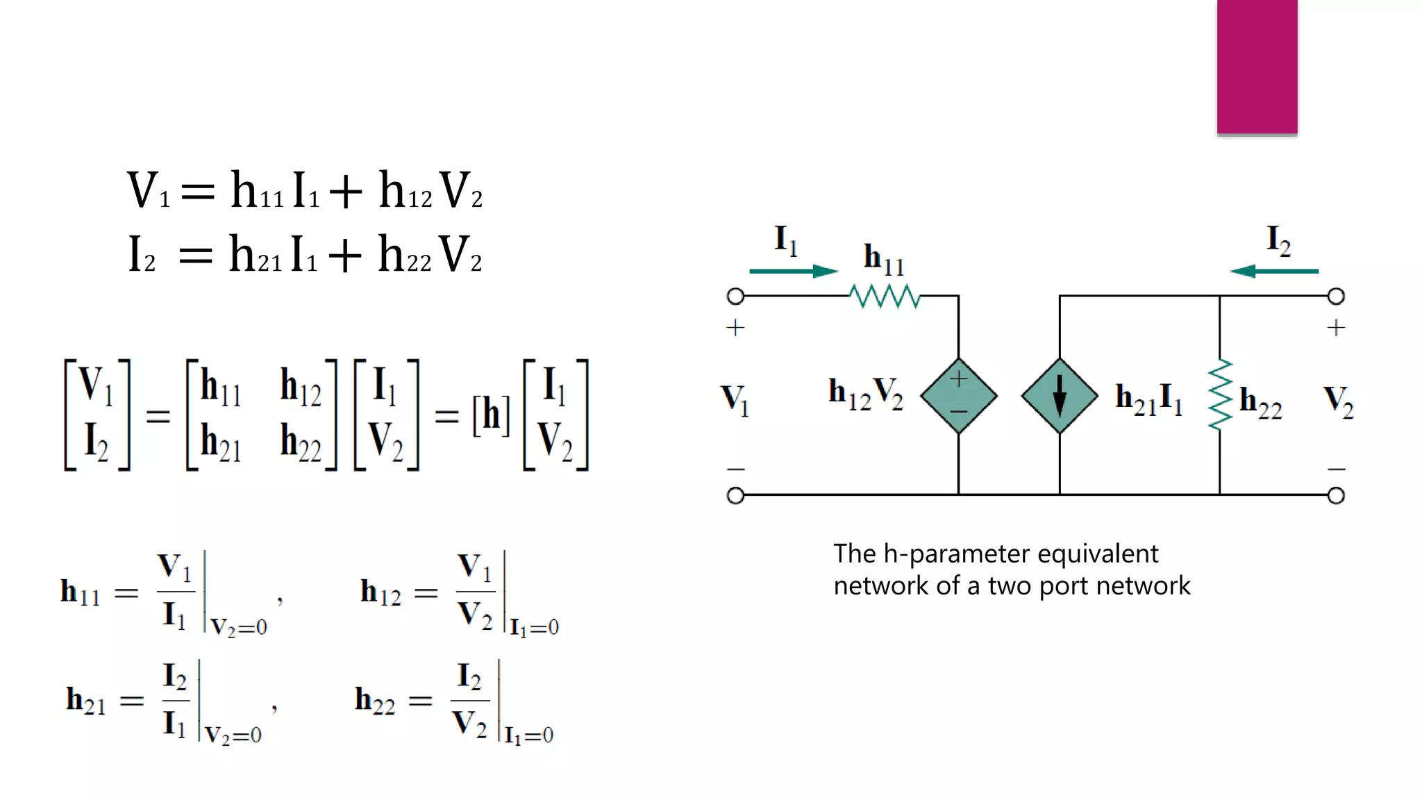 Hybrid Transistor Model With Two Port Network Ppt