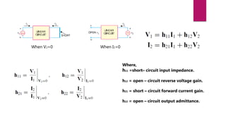 Hybrid Transistor Model with Two Port Network | PPTX