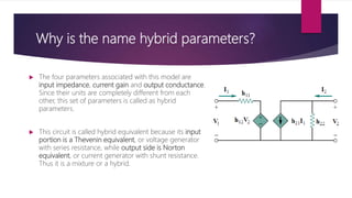 Hybrid Transistor Model with Two Port Network | PPTX