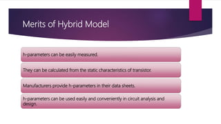 Hybrid Transistor Model with Two Port Network | PPTX