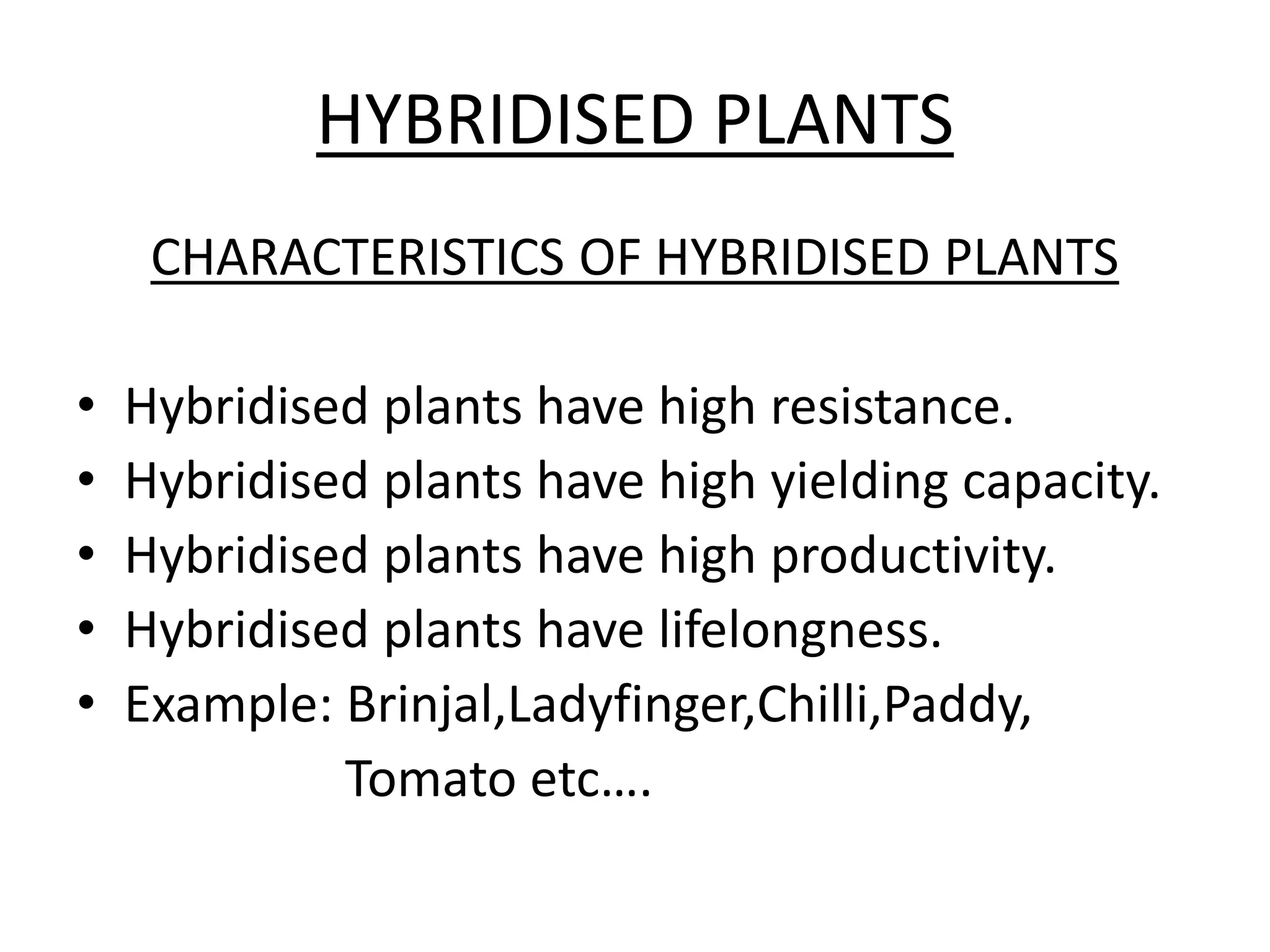 Hybrid variety plants | PPTX