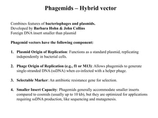 Hybrid Vectors and Vectors used for cloning in.pptx