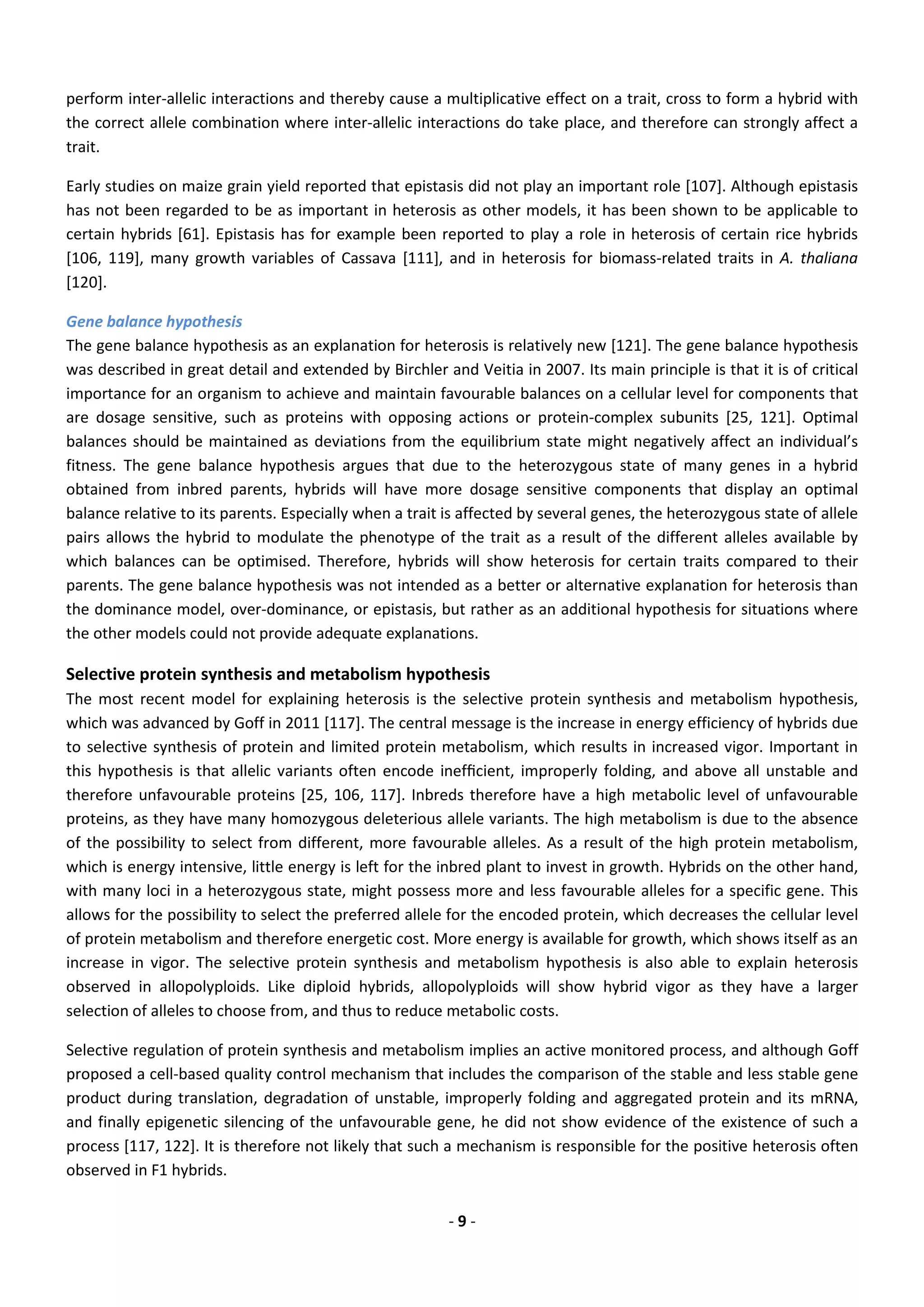 Hybrid vigor in plants, and the role of epigenetics. | PDF