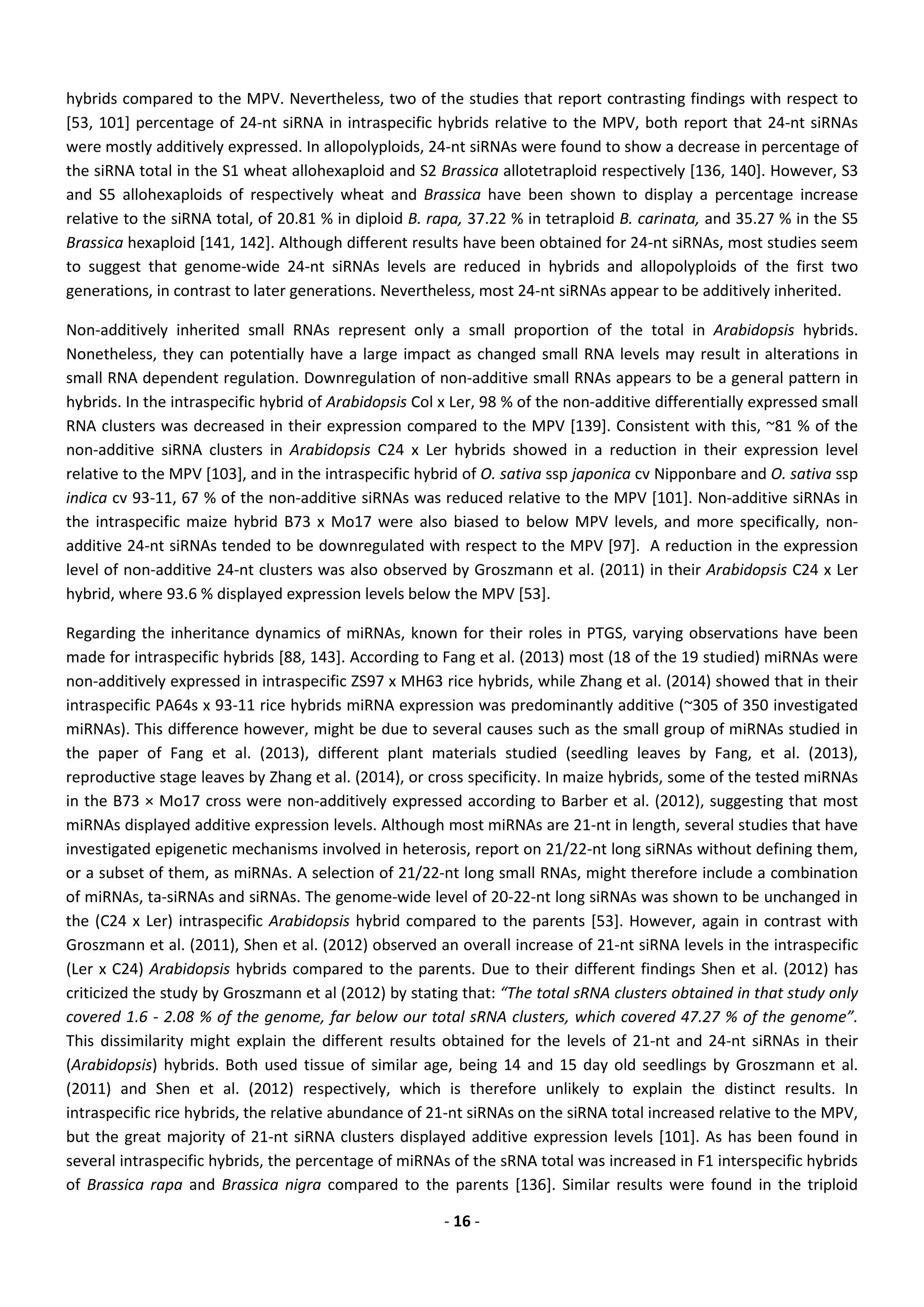 Hybrid vigor in plants, and the role of epigenetics. | PDF