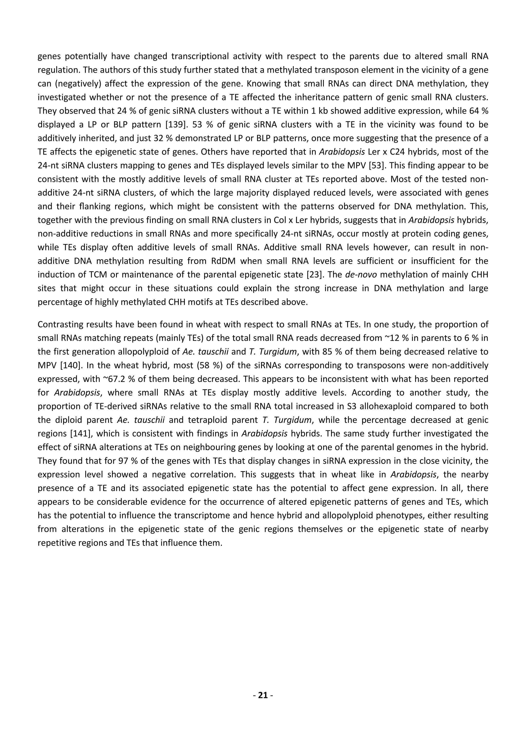 Hybrid vigor in plants, and the role of epigenetics. | PDF