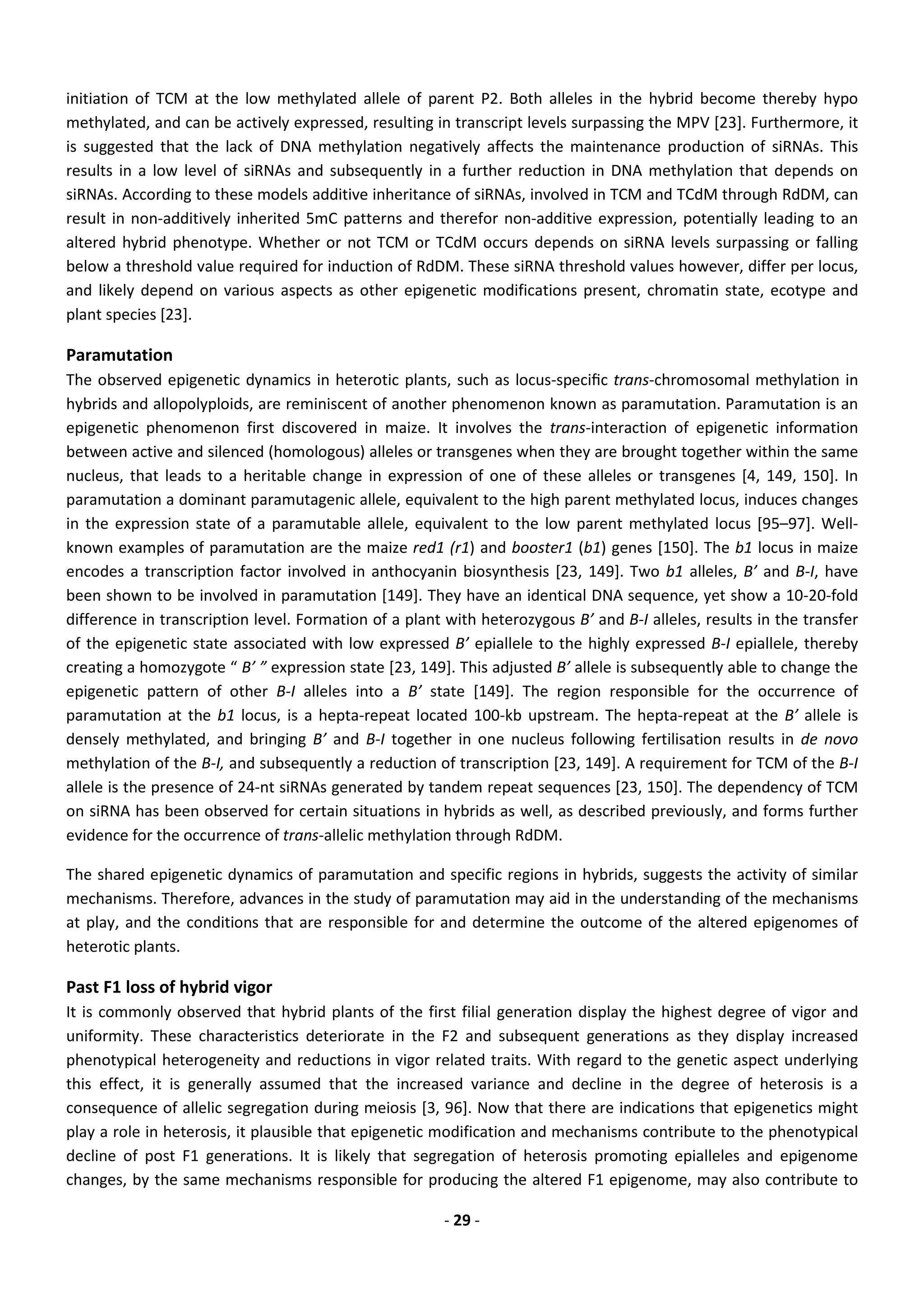 Hybrid vigor in plants, and the role of epigenetics. | PDF