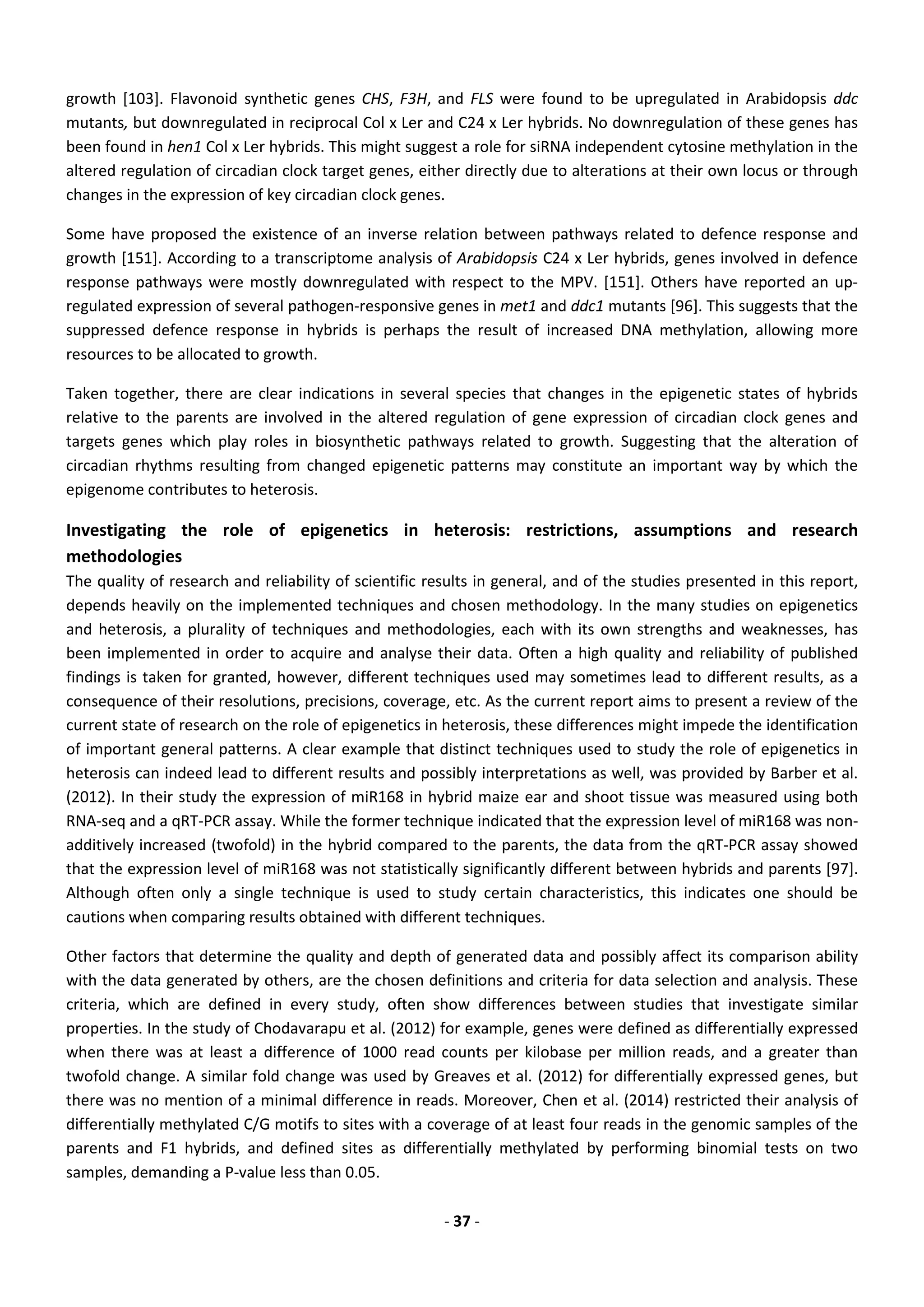 Hybrid vigor in plants, and the role of epigenetics. | PDF