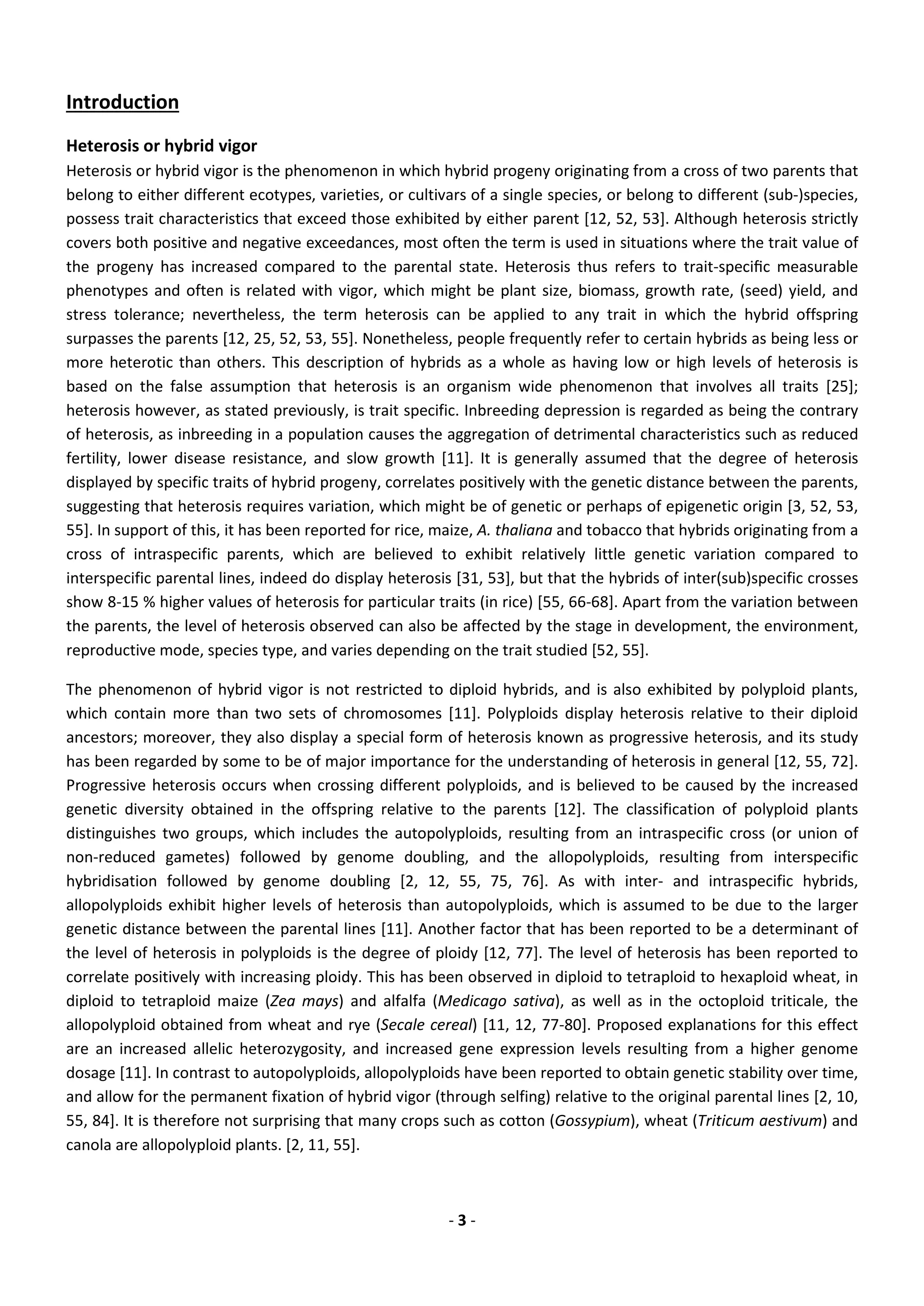Hybrid vigor in plants, and the role of epigenetics. | PDF