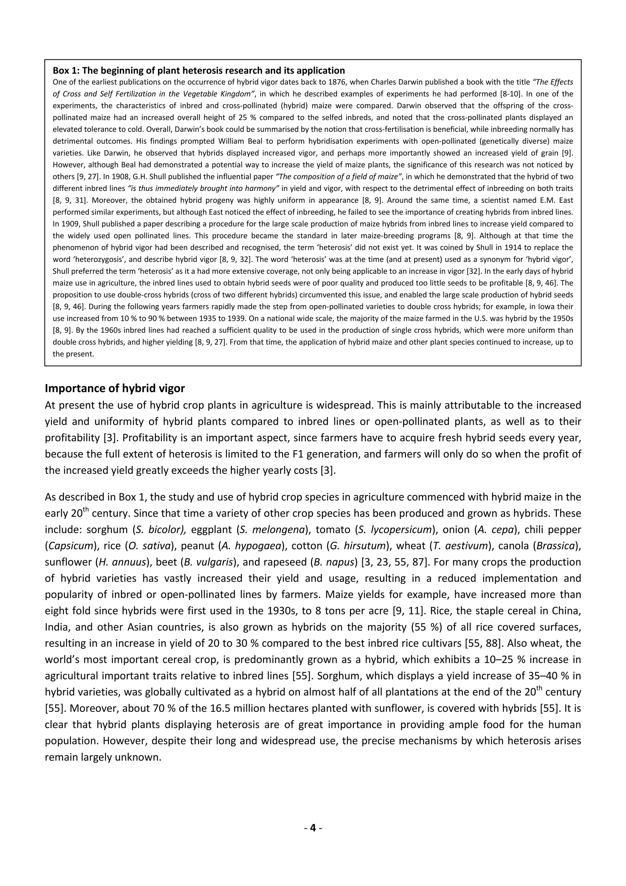 Hybrid vigor in plants, and the role of epigenetics. | PDF