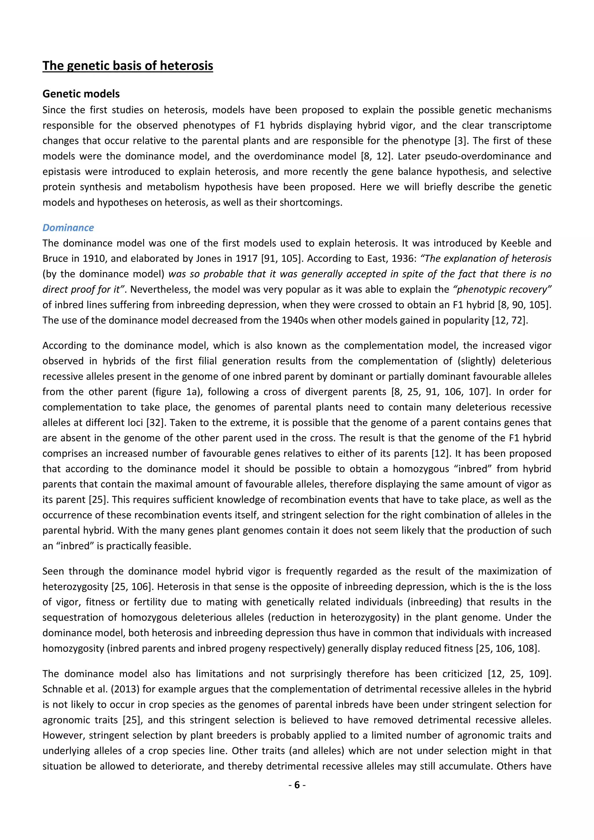 Hybrid vigor in plants, and the role of epigenetics. | PDF