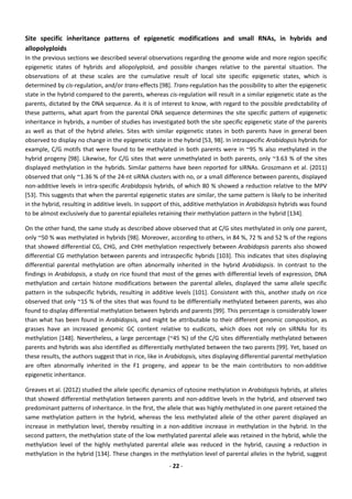 Hybrid vigor in plants, and the role of epigenetics. | PDF